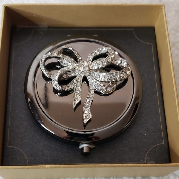 Monet | Other | Nib Monet Black Gun Metal Compact Mirror | Poshmark